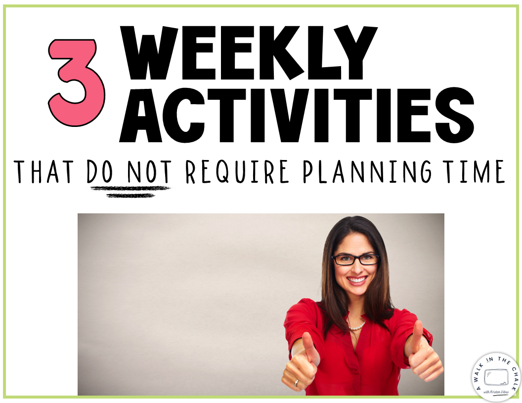3 Weekly ESL Activities that Do Not Require Planning Time - A Walk in ...