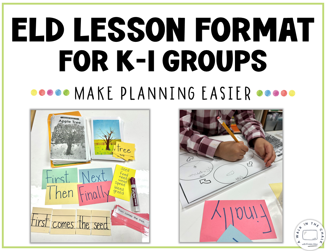 Weekly ELD Lesson Format for K-1 Groups - A Walk in the Chalk