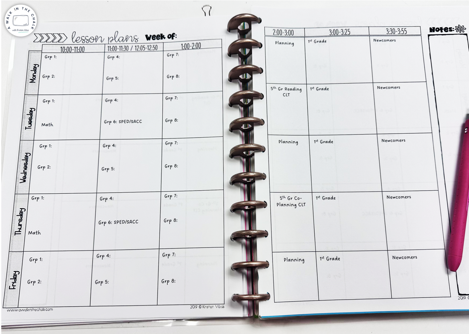 Lesson Planning Roadmap - A Walk in the Chalk