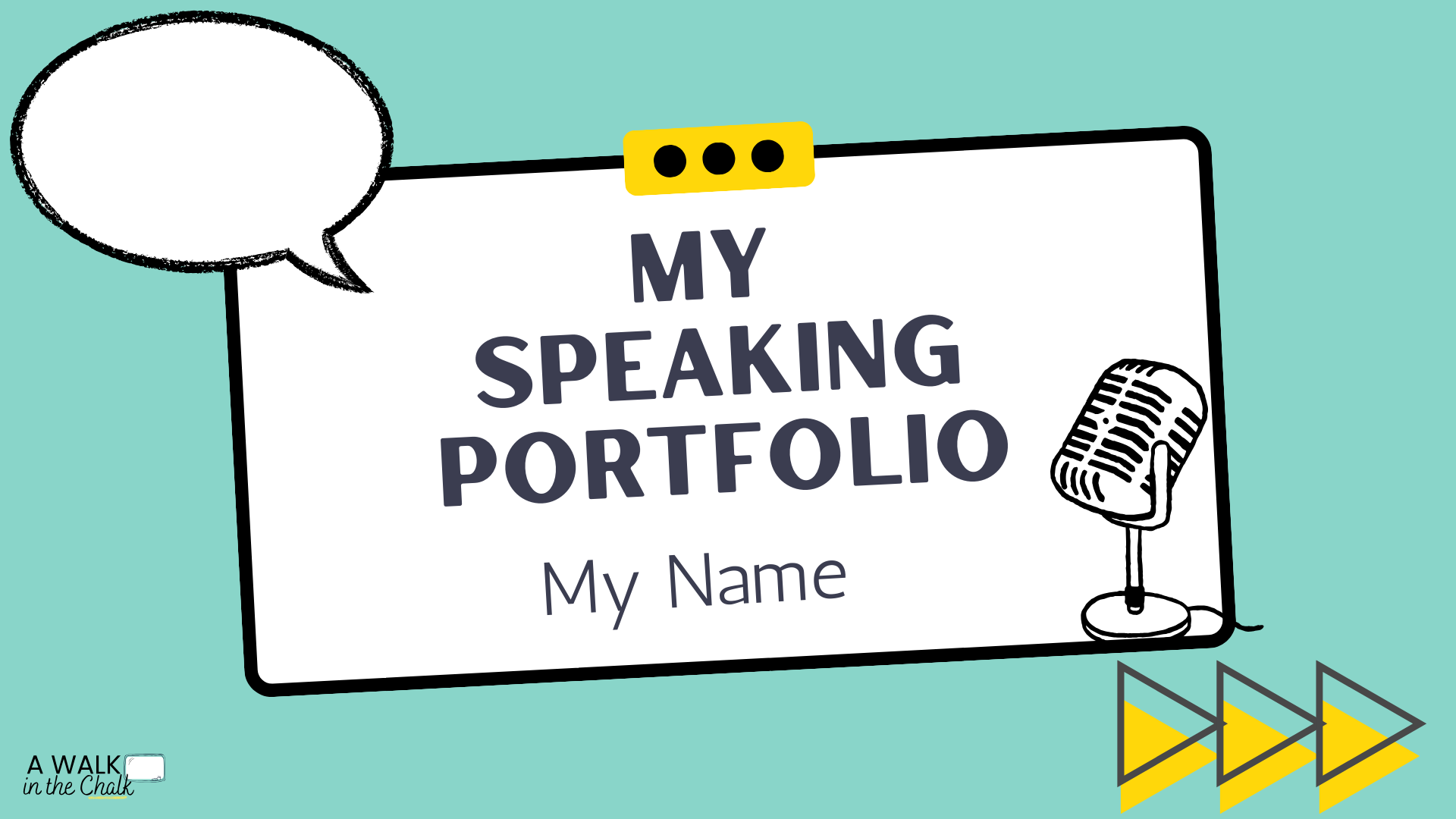 Create Speaking Portfolios with Canva - A Walk in the Chalk