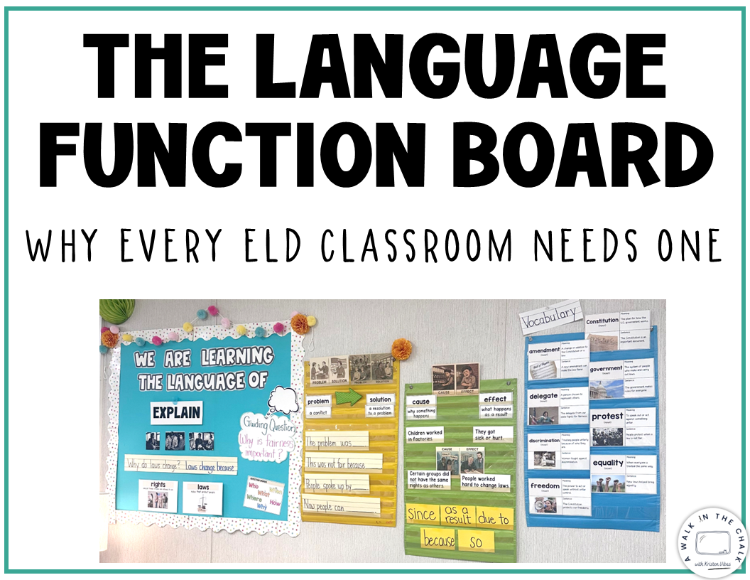 What Is a Language Function Board (and Why Every ELD Classroom Needs One) - A Walk in the Chalk